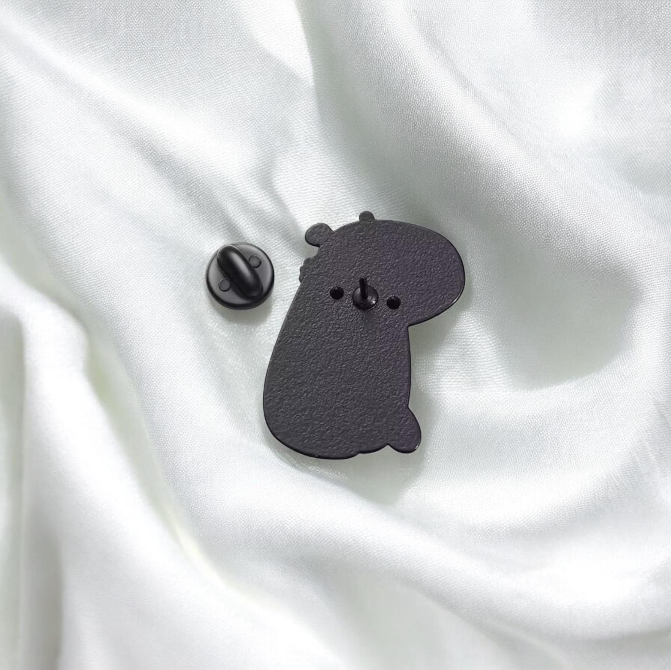 Cute Capybara Enamel Pin Set – Wholesome Plant and Flower Capybara Pins ...