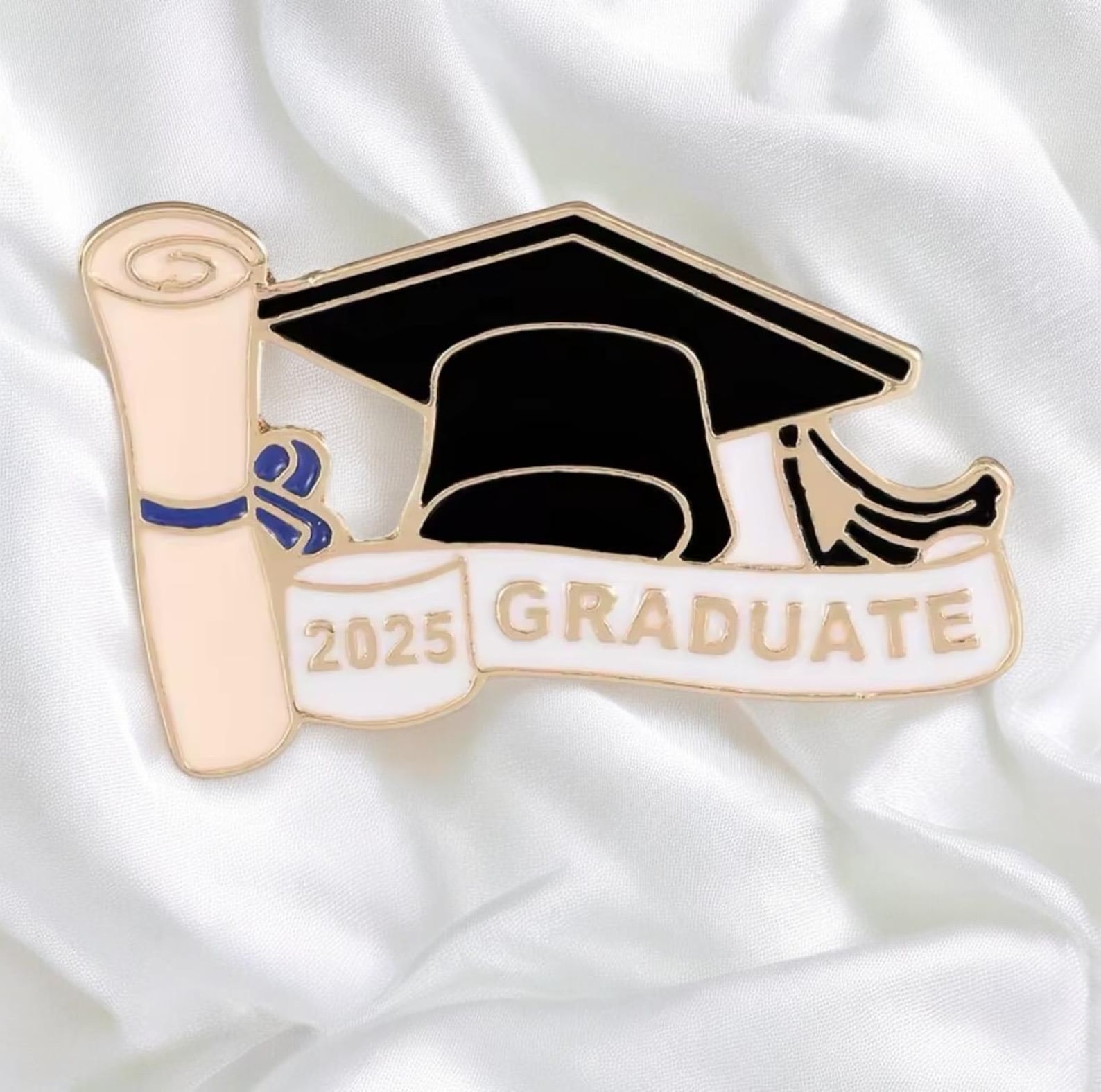 Class of 2025 Graduation Enamel Pin Set – Graduate Cap & Diploma Pins ...