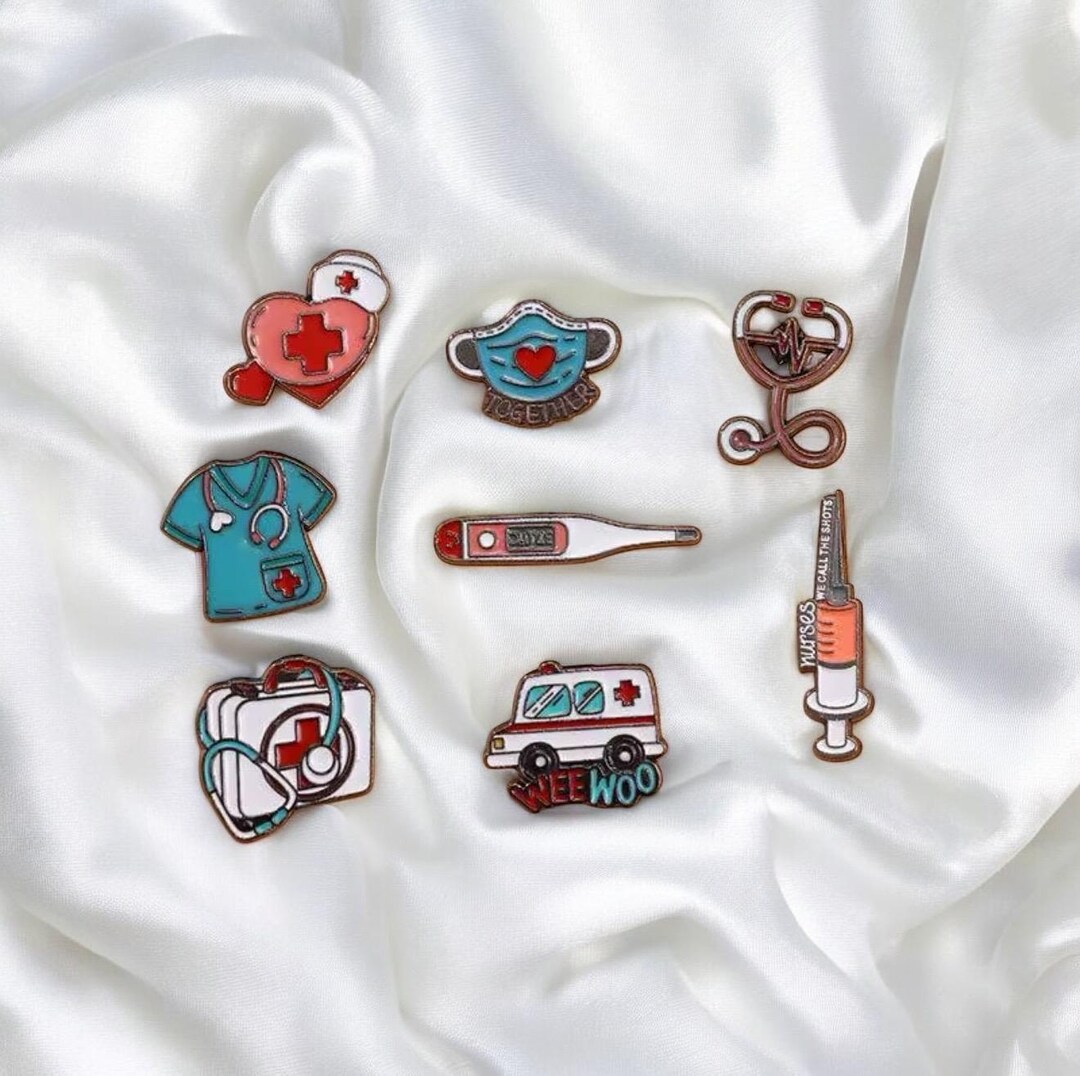 Medical Enamel Pin Set – Nurse Pins, Doctor Gift, Healthcare Worker ...