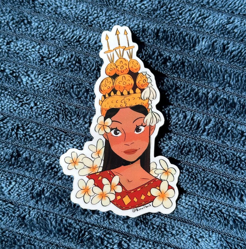 Khmer Apsara Sticker - Etsy