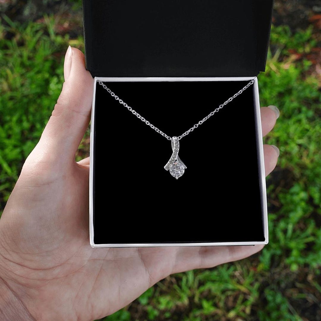 Alluring Beauty Necklace – Elegant Sparkling Pendant in Silver - Etsy