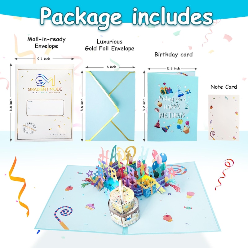 3d Musical Birthday Card - Etsy