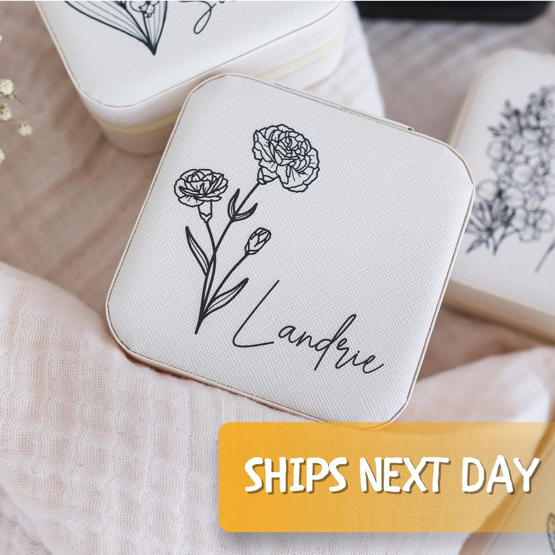 High Quality Jewelry Box Personalized Name Jewelry Case Bridesmaid Gift ...