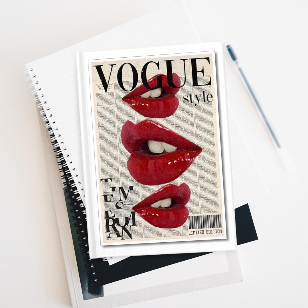 Chic Vogue-inspired Journal, Fashionable Writing Notebook, Stylish ...