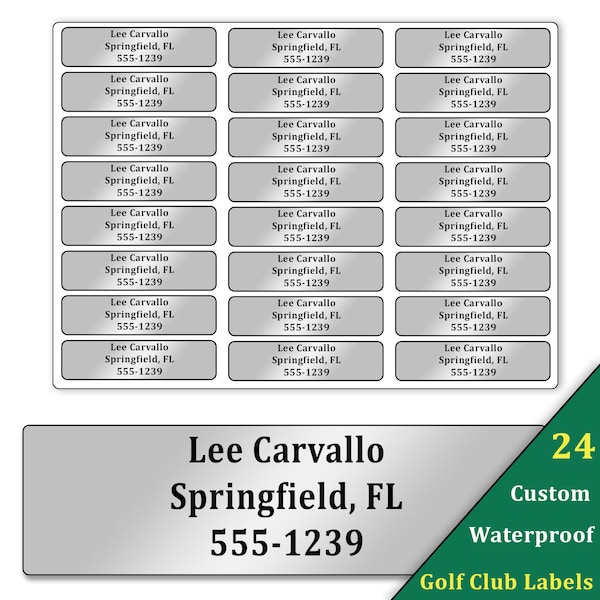 Personalized Golf Labels - Etsy