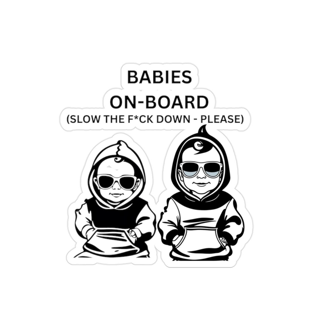 Humorous Gangster Babies Car Stickers for Parents, "babies on Board ...