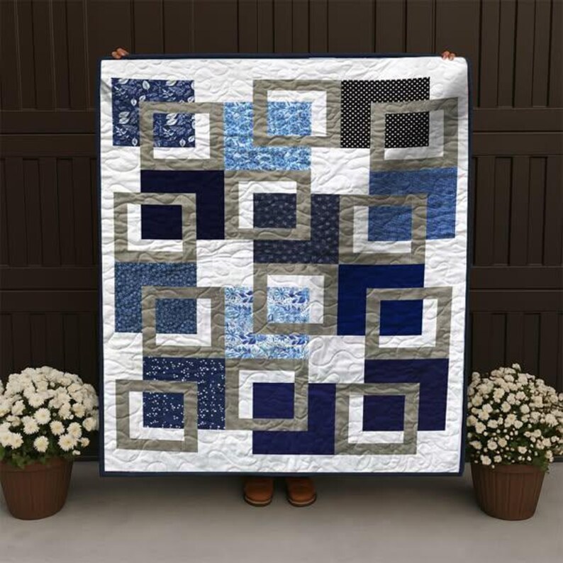 Floating Windows – Midnight Frames Quilt Pattern PDF. Easy Modern ...