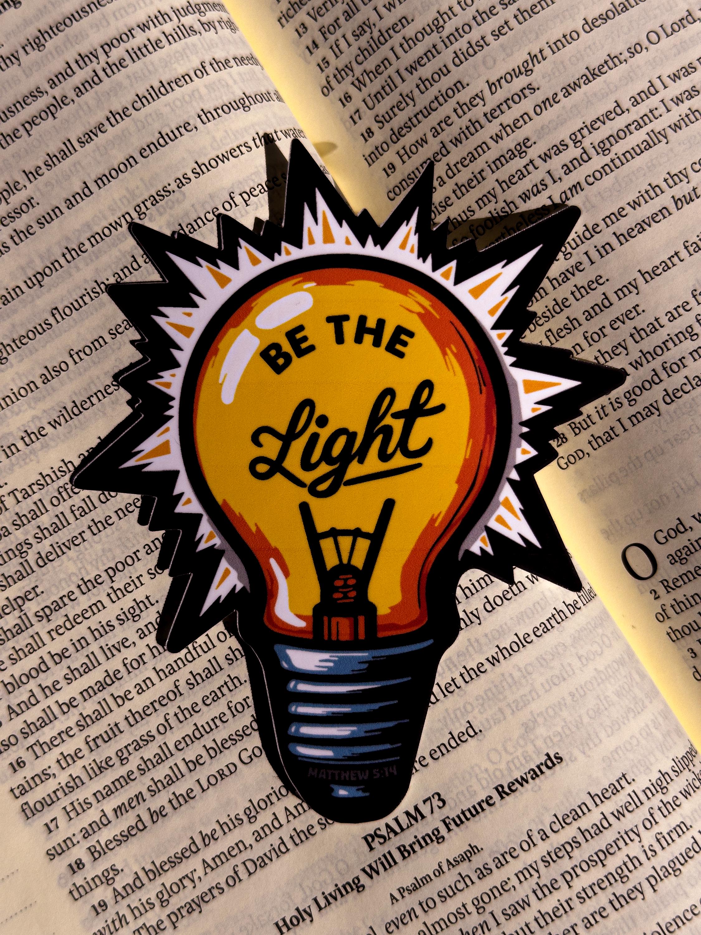 Be the Light Sticker, Scripture Sticker, Waterproof Vinyl, Religious ...