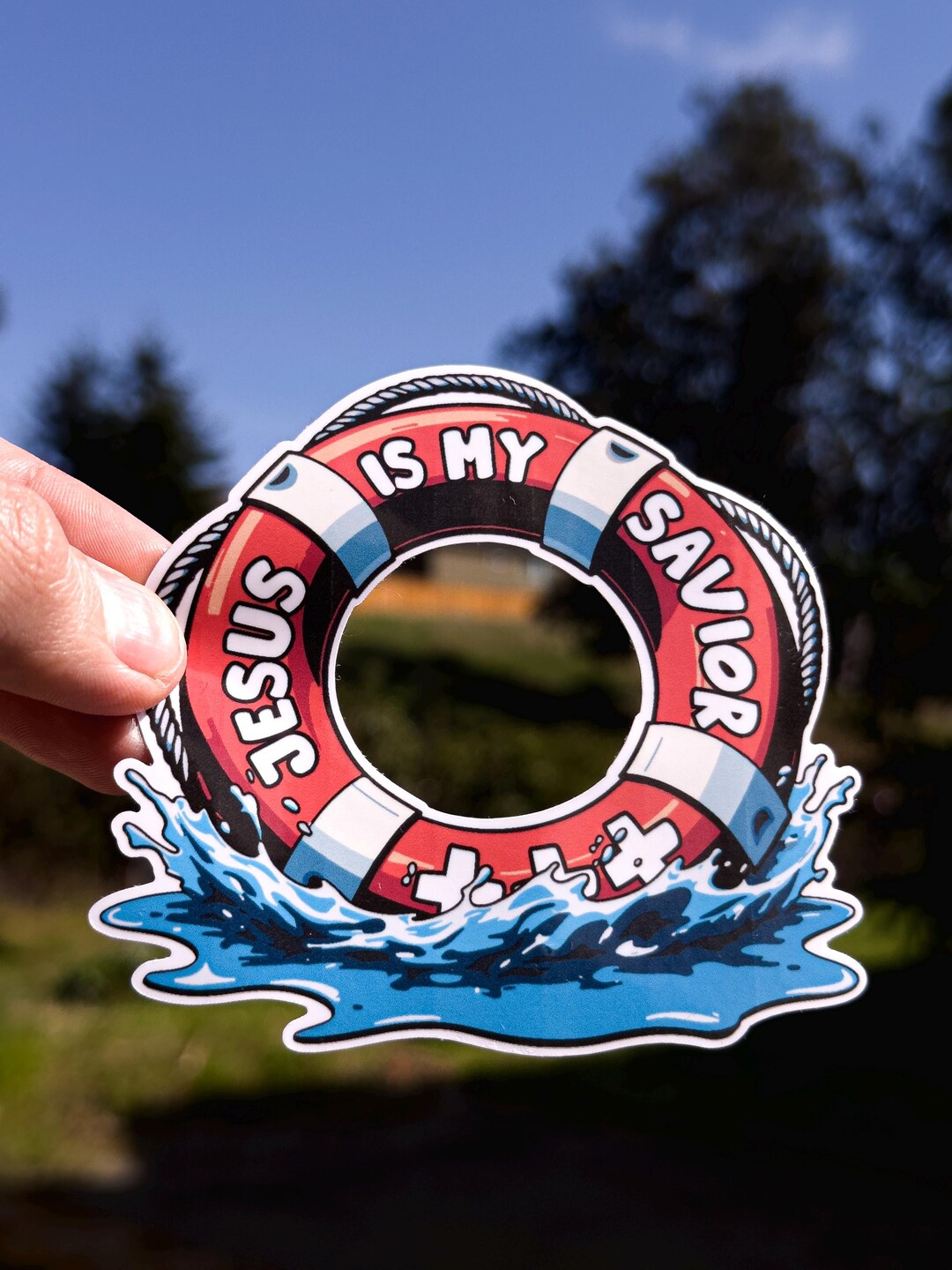 Life Saver Sticker, Jesus is My Savior Sticker, Waterproof Vinyl ...
