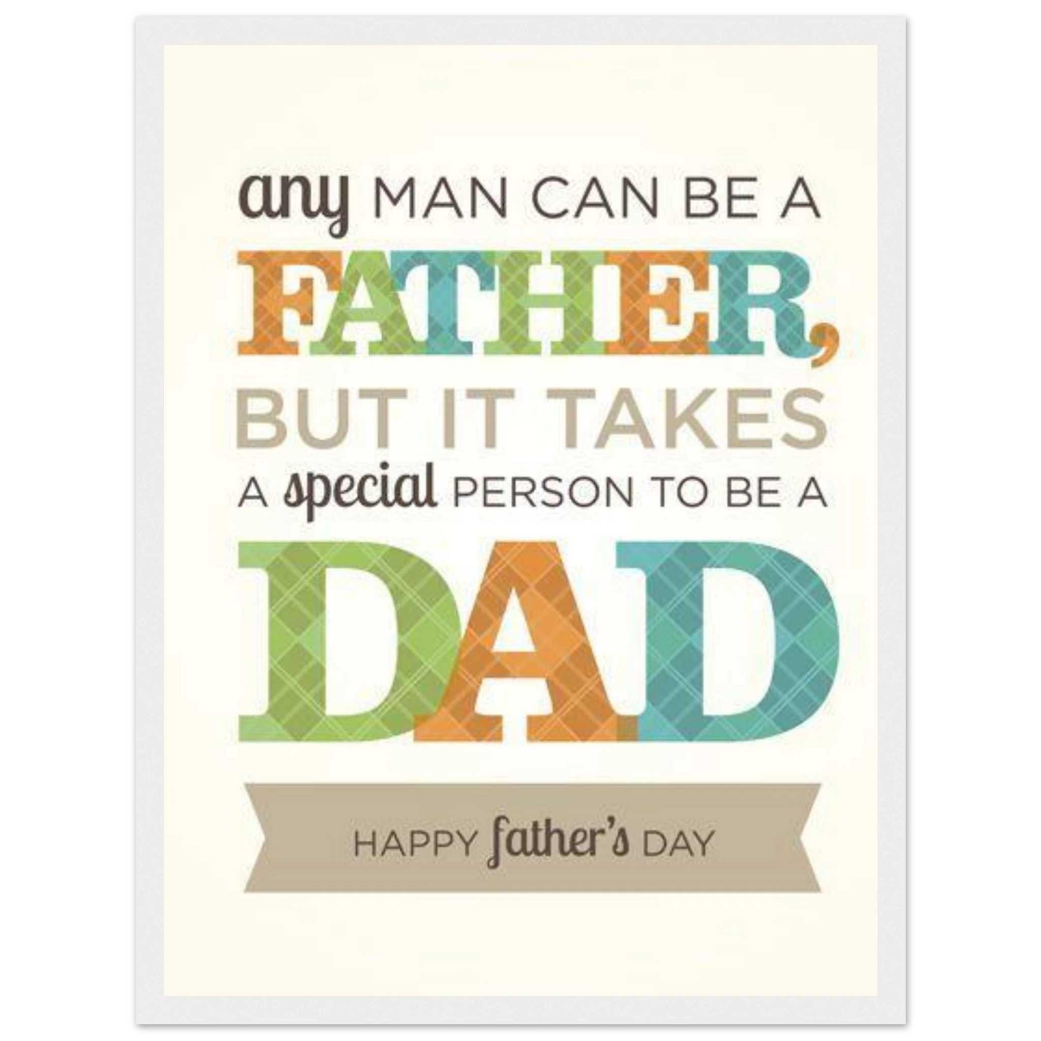 Framed Father's Day Wall Art – Elegant Wooden Poster Design for ...