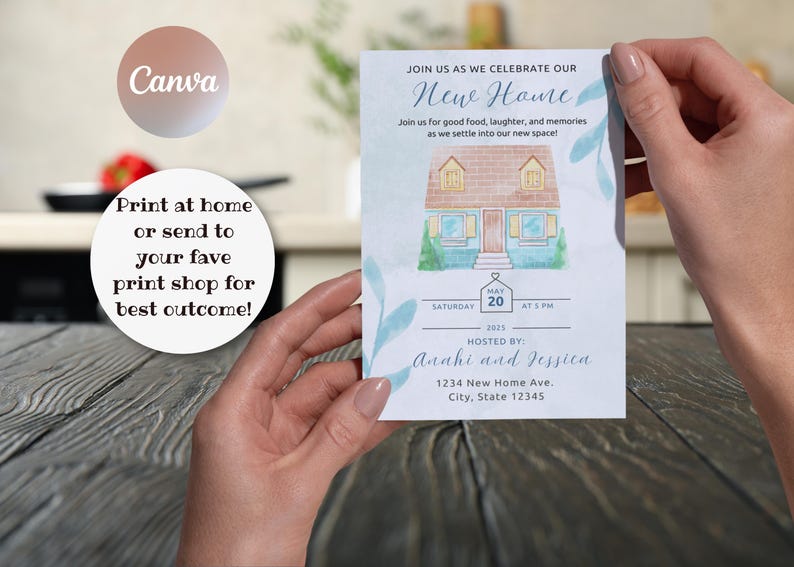 Housewarming Invitation, Editable House Warming Invite, Welcome to Our ...