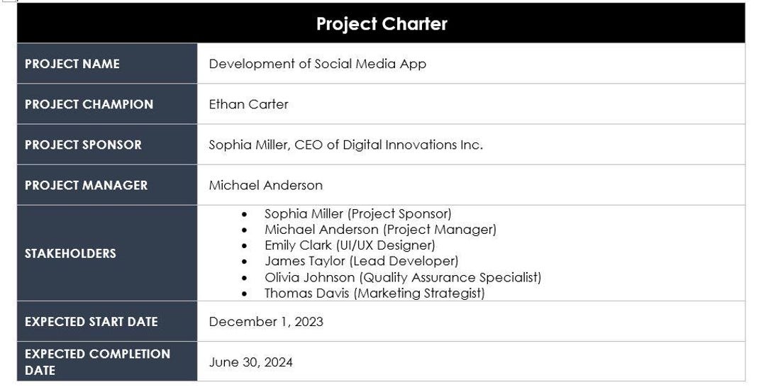 Professional Agile Project Charter Template - Etsy