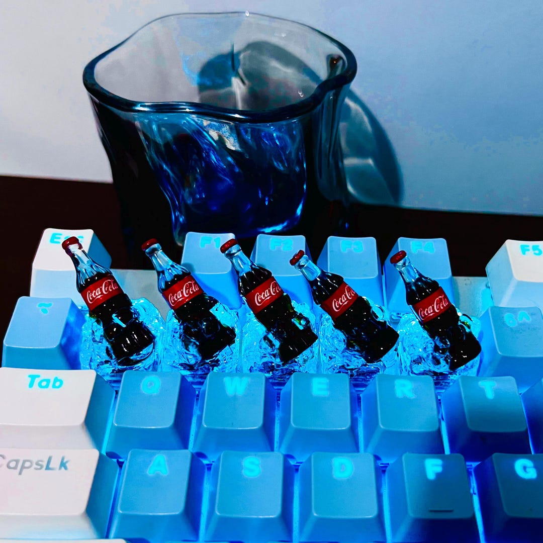 Clear Coca Cola Keycaps for Keyboard Unique Keycap Keyboard Accessories ...
