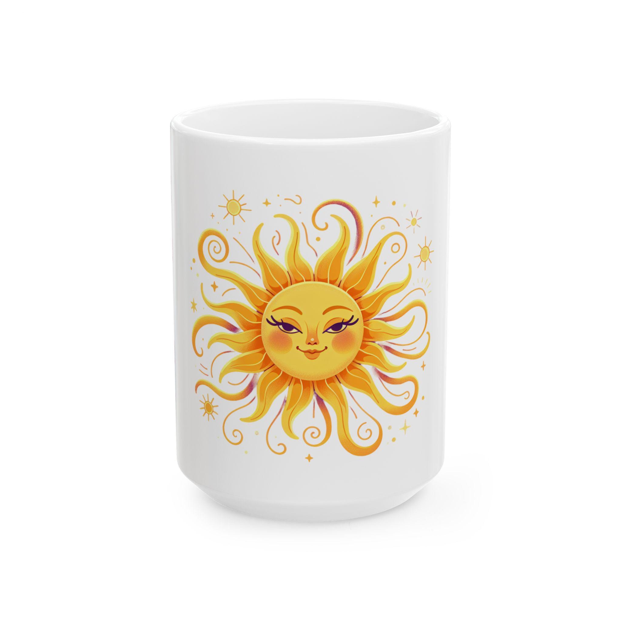 Sunshine Ceramic Mug, Bright Sun Design, Coffee Cup, Gift for Sunshine ...