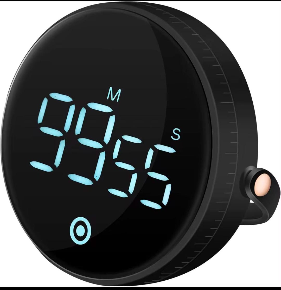 Digital Kitchen Timer, Magnetic Countdown Countup Timer With 3 Inch LED ...