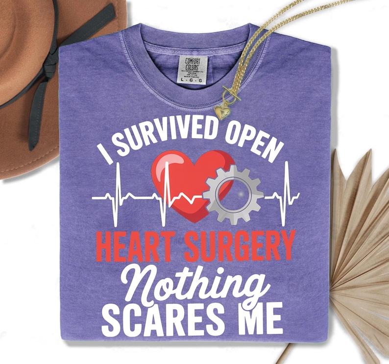 Heart Surgery Survivor Tee: Cardiac Recovery Comfort Colors Shirt - Etsy