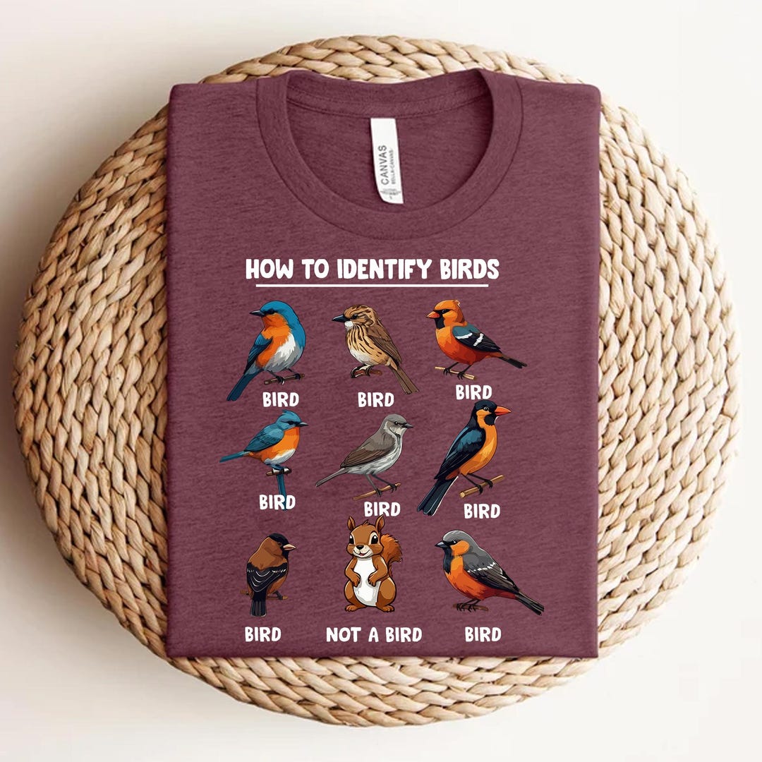 Funny Bird Identification Chart T-shirt: Bird Lover Gift - Etsy