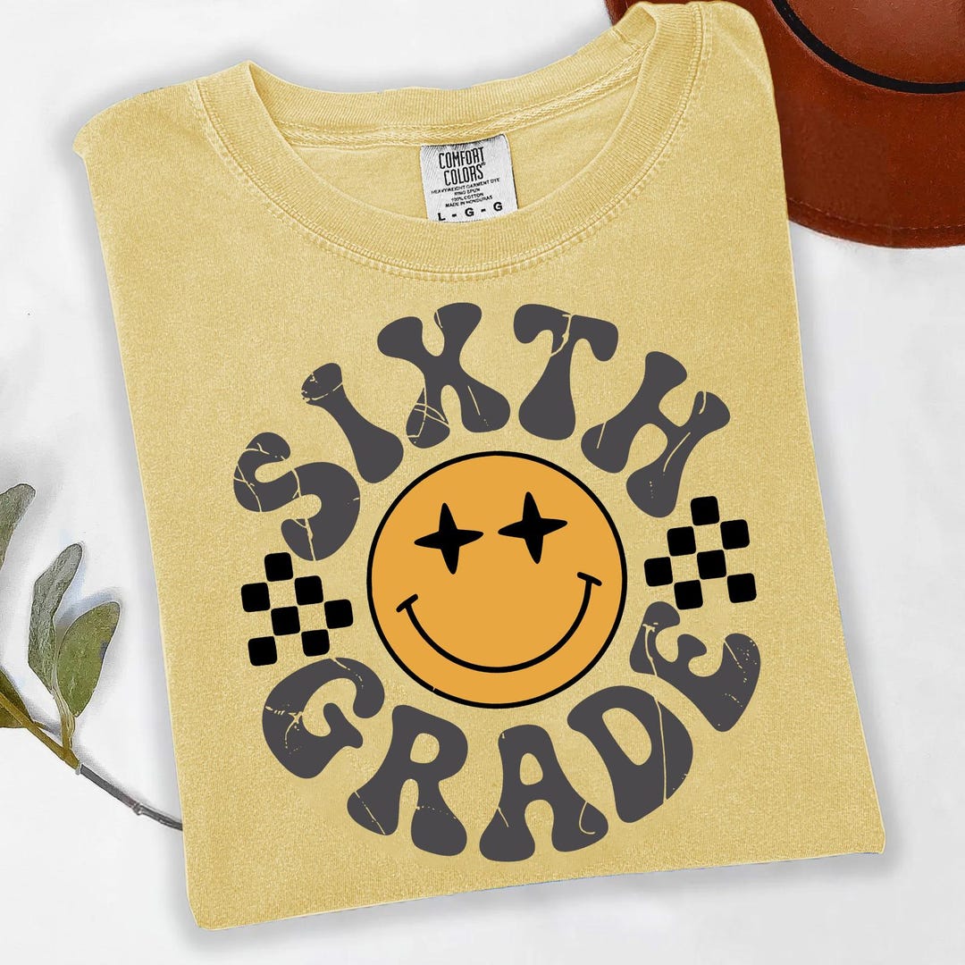 Sixth Grade Shirt | Retro Smiley Back to School Shirt | 6th Grade ...