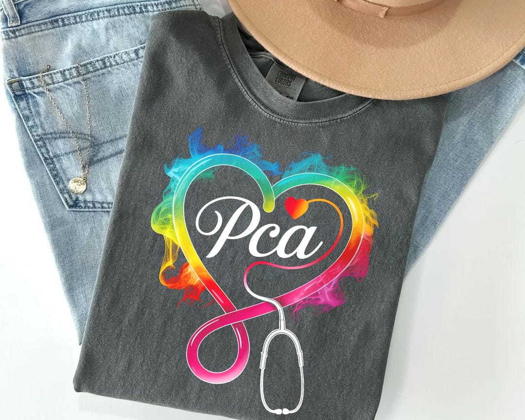 PCA Heart Stethoscope Shirt, Patient Care Assistant Gift - Etsy