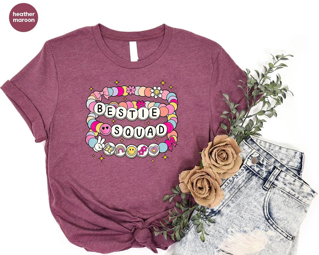 Y2K Bestie Squad T-shirt: Retro Friendship Bracelet Tee - Etsy