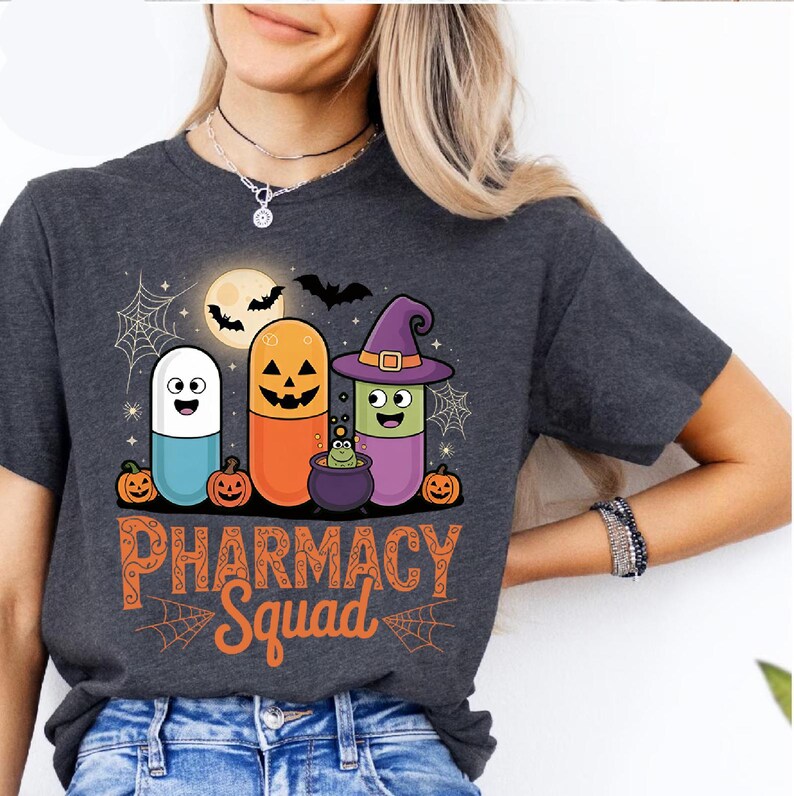 Pharmacy Squad Halloween Shirt: Spooky Pill Graphic Tee - Etsy