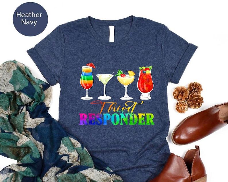 Thirst Responder Bartender Shirt, Funny Bartender Tee, Cocktail Lover ...