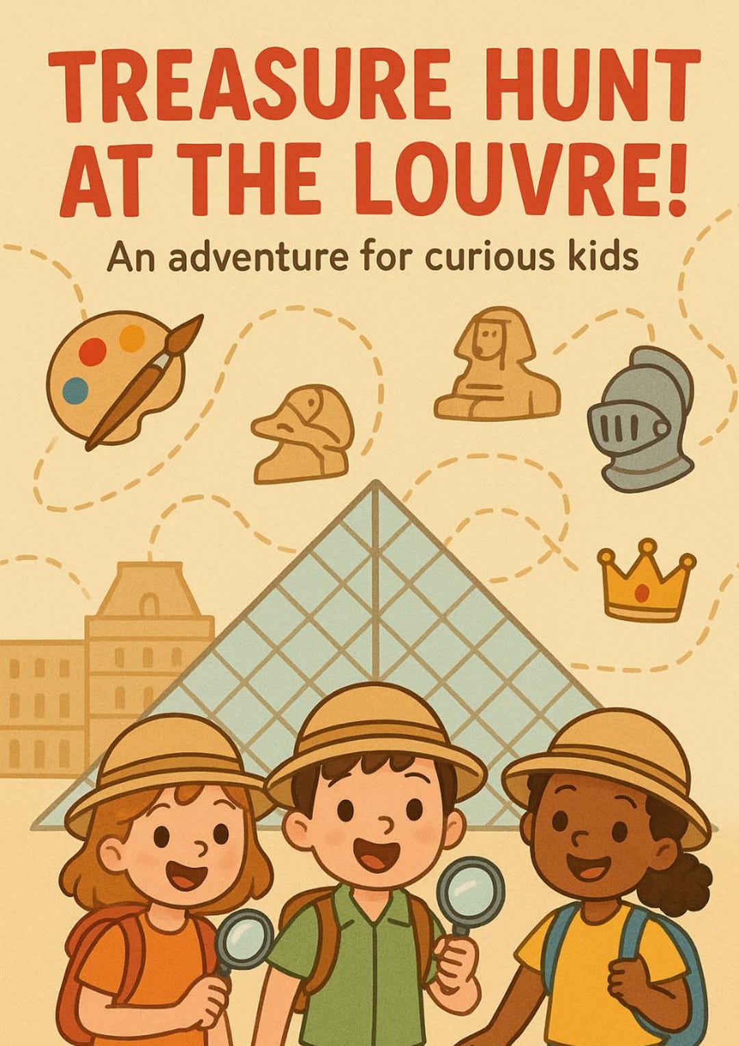 Louvre Museum Kids Activity Pack: Family Travel Scavenger Hunt ...