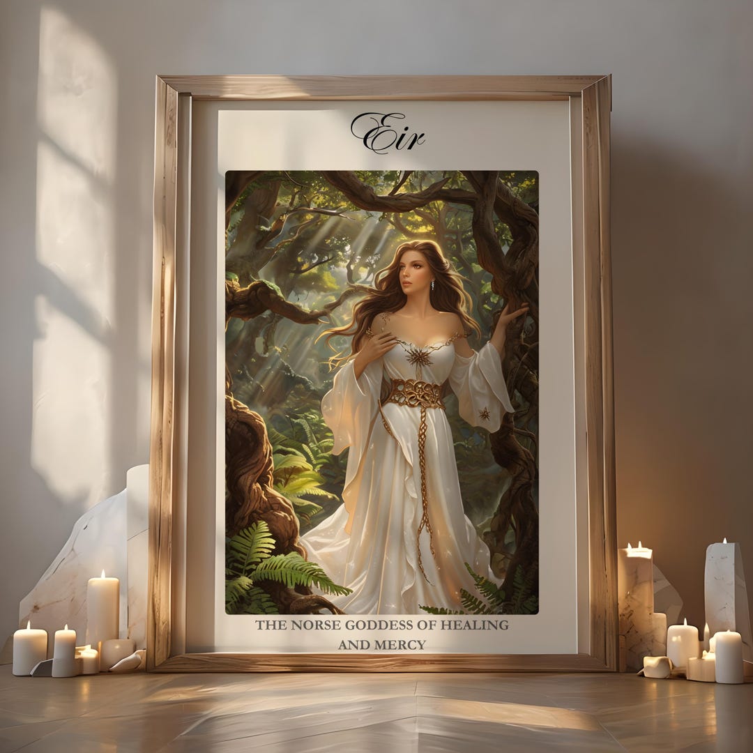 Eir Nordic Goddess of Healing, Norse Mythology Text Art Print, Nordic ...