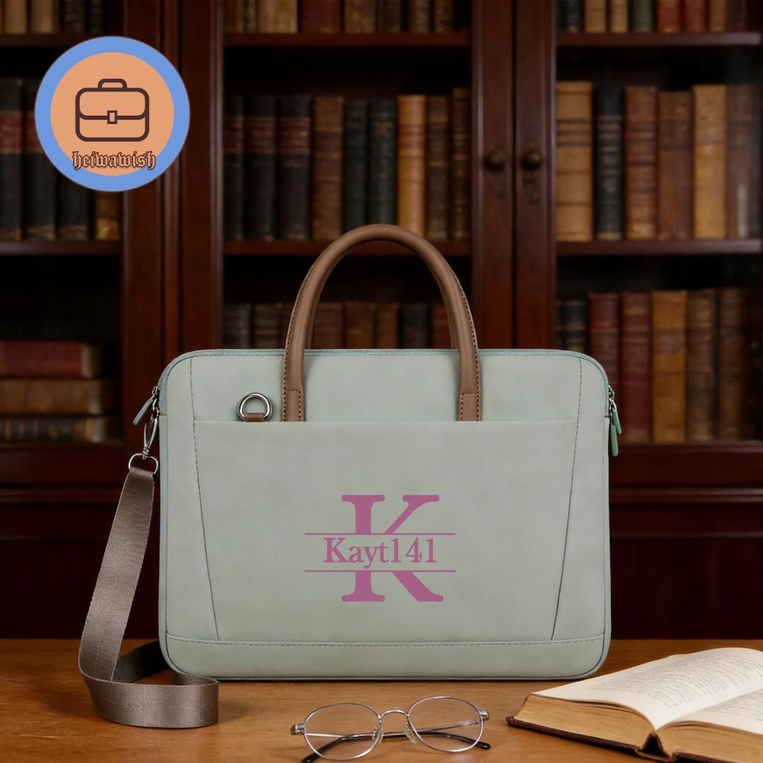 Personalized Waterproof Laptop Briefcase for Women, Shoulder & Hand ...