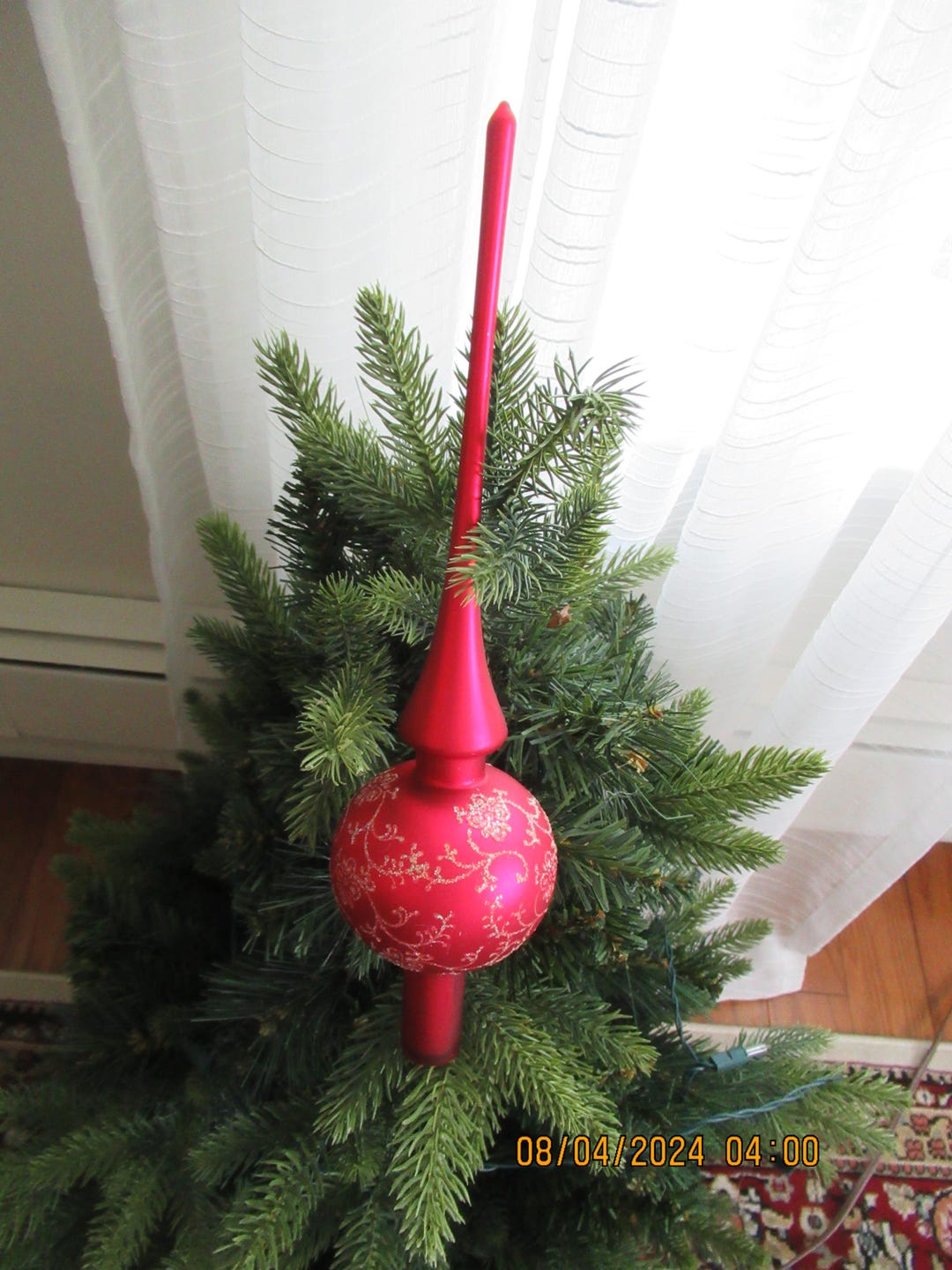 Hand Blown Glass Christmas Tree Topper - Etsy
