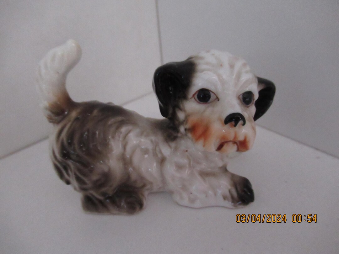Vintage Small Ceramic Dog - Etsy