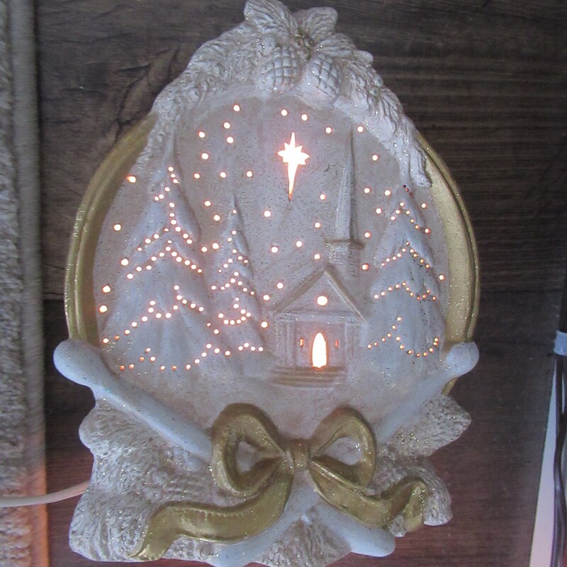 Lighted Ceramic Church - Etsy