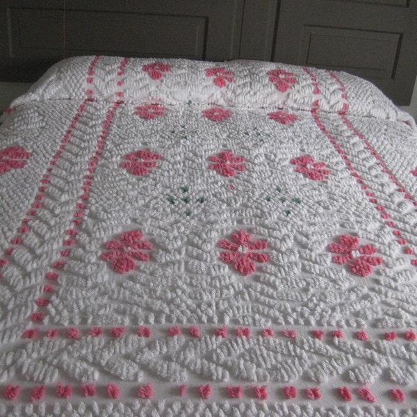 Floral Chenille Bedspread - Etsy