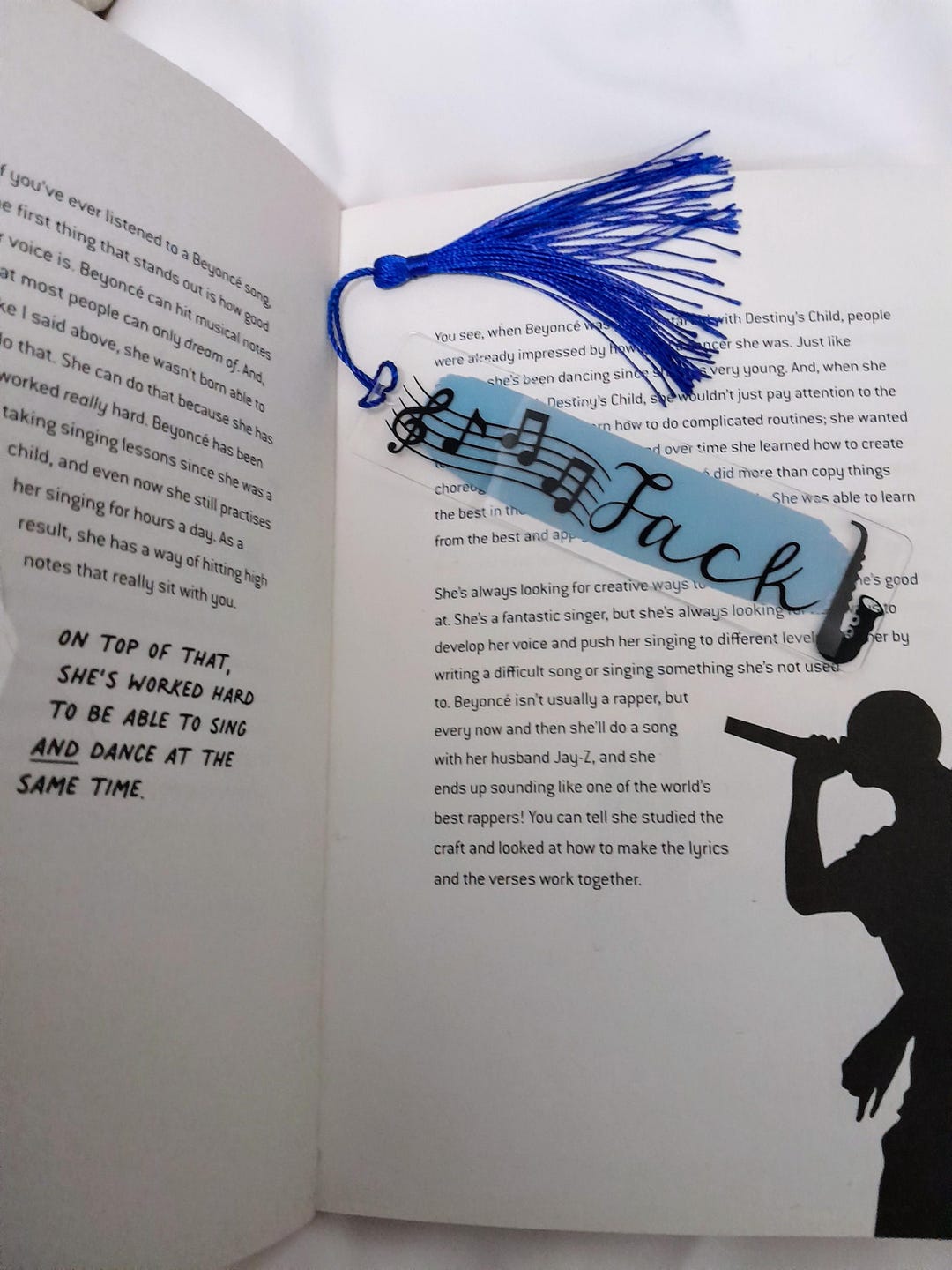 Custom Made Musical Themed Personalised Acrylic Bookmark. Ideal for ...
