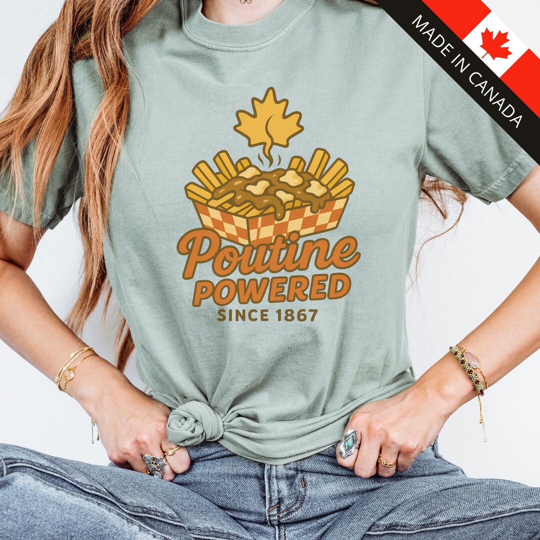Funny Poutine Shirt Canada Day Gift,canadian Foodie Tee, Maple Leaf ...