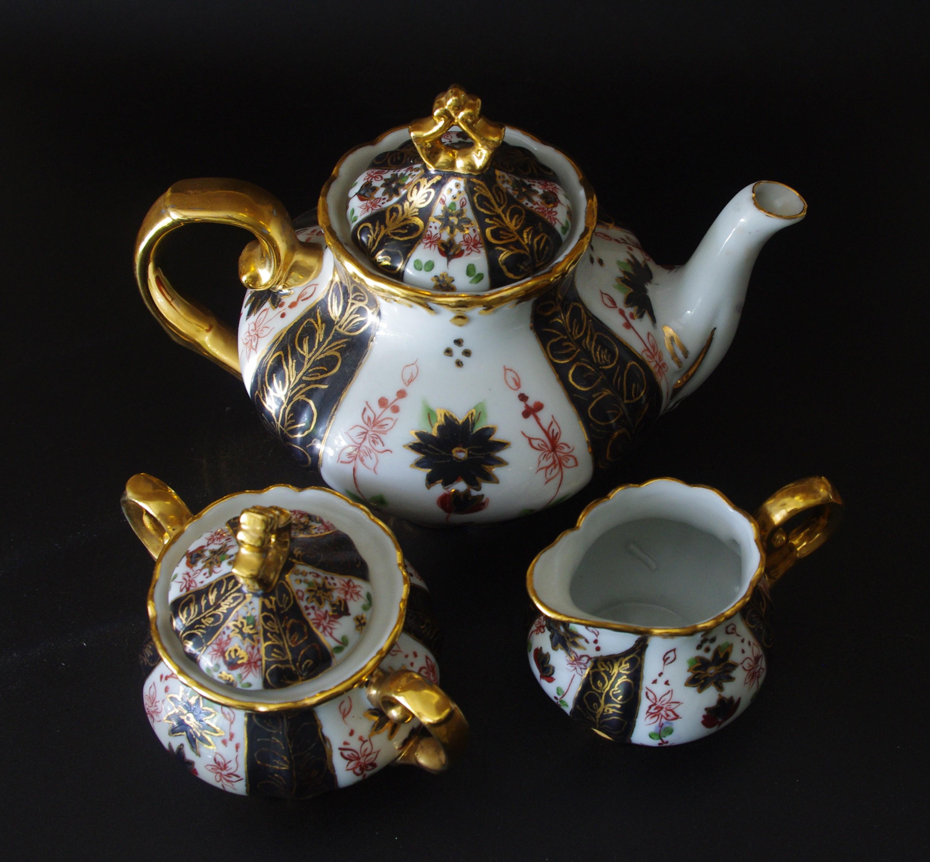 Vintage Anne Foster Tea Set: Imari Style Porcelain With Gilt - Etsy UK