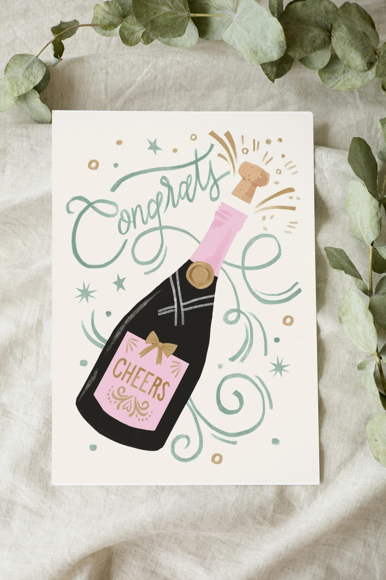 Congrats Cheers Printable Card | Instant Download | Celebration Card ...