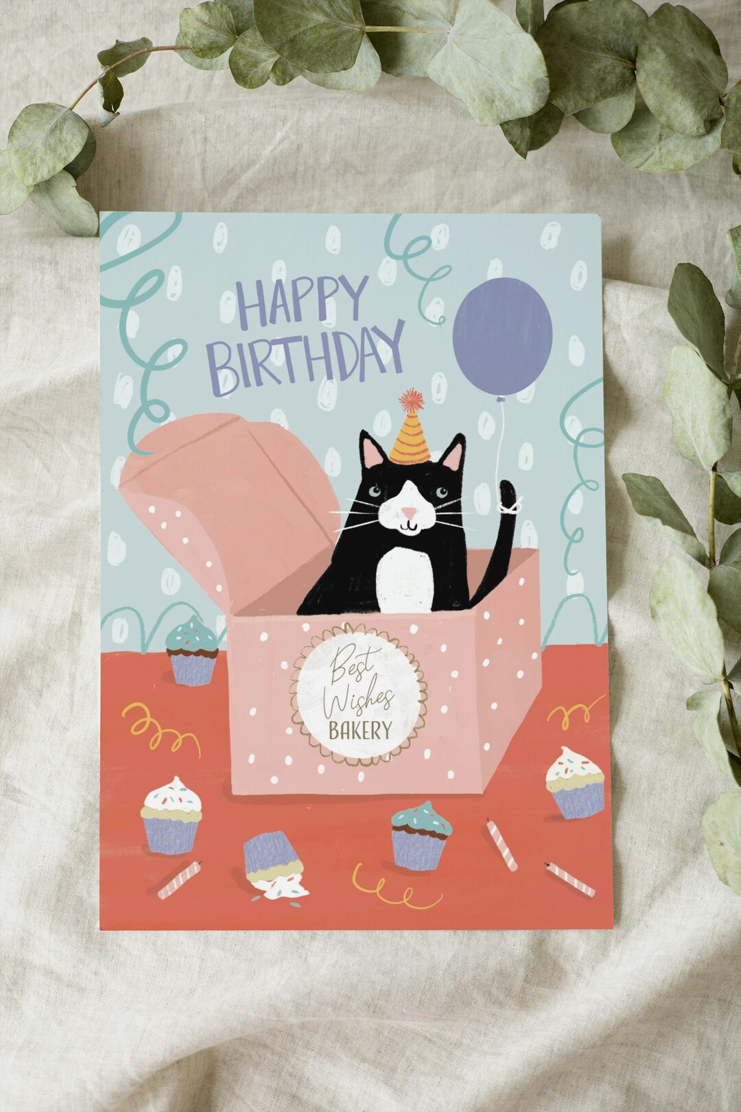 Cat Birthday Printable Card | Best Wishes From the Cats | Funny Digital ...