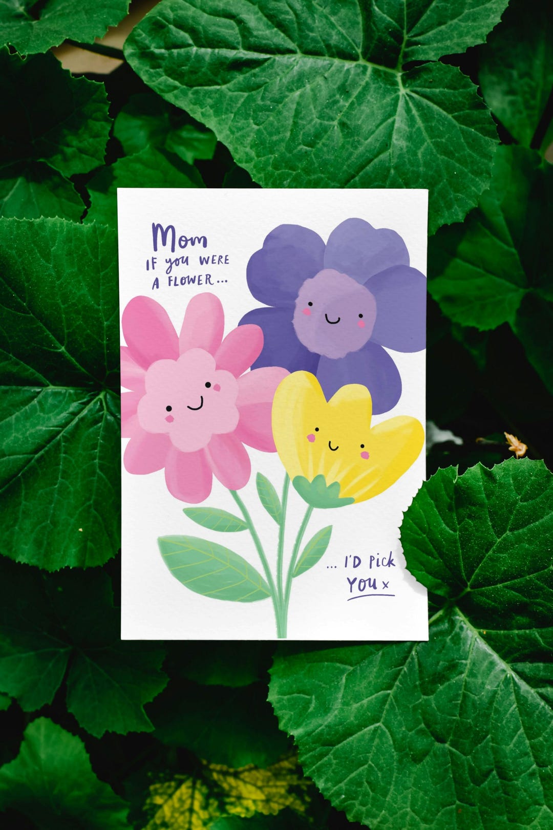 If You Were a Flower Printable Card | Cute Floral Mother’s Day Digital ...
