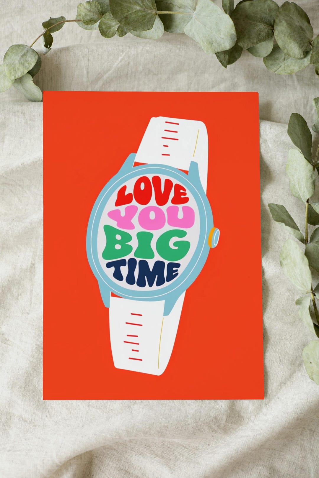 Printable Love Card – “love You Big Time” – Digital Download, Cute ...