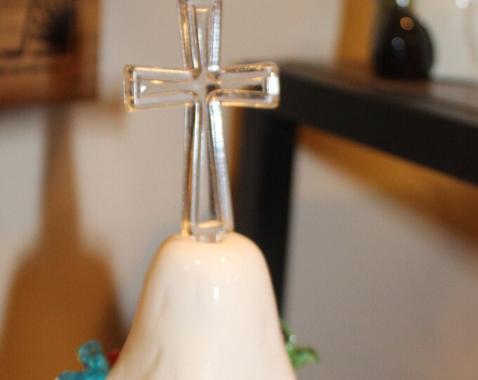 Ceramic Christmas Tree Topper Clear Cross Ceramic Tree Decoration - Etsy