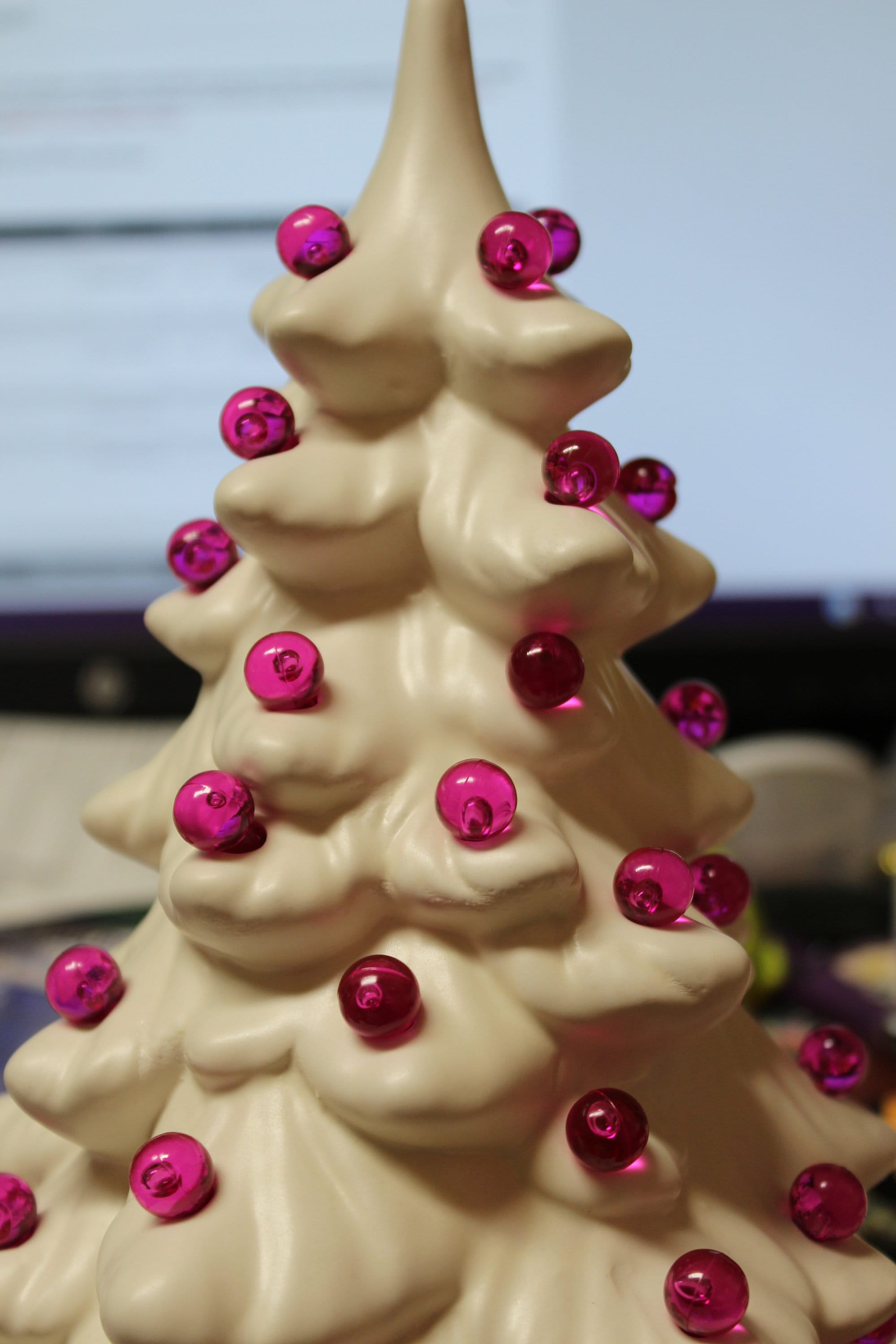 Ceramic Christmas Tree Round Balls Lights Multi Color Mix of Gold ...