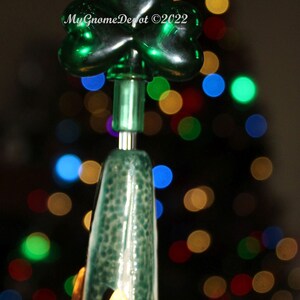 Ceramic Christmas Tree Topper Shamrock Clover Green Ceramic Tree ...