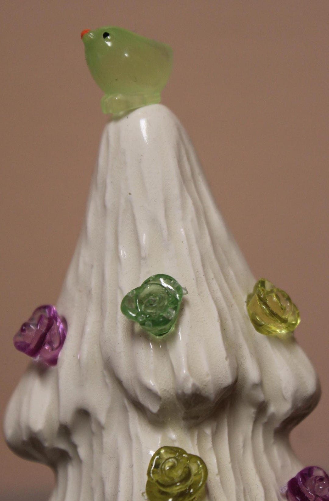 Ceramic Christmas Tree Topper Pink Peep Ceramic Tree Decoration - Etsy