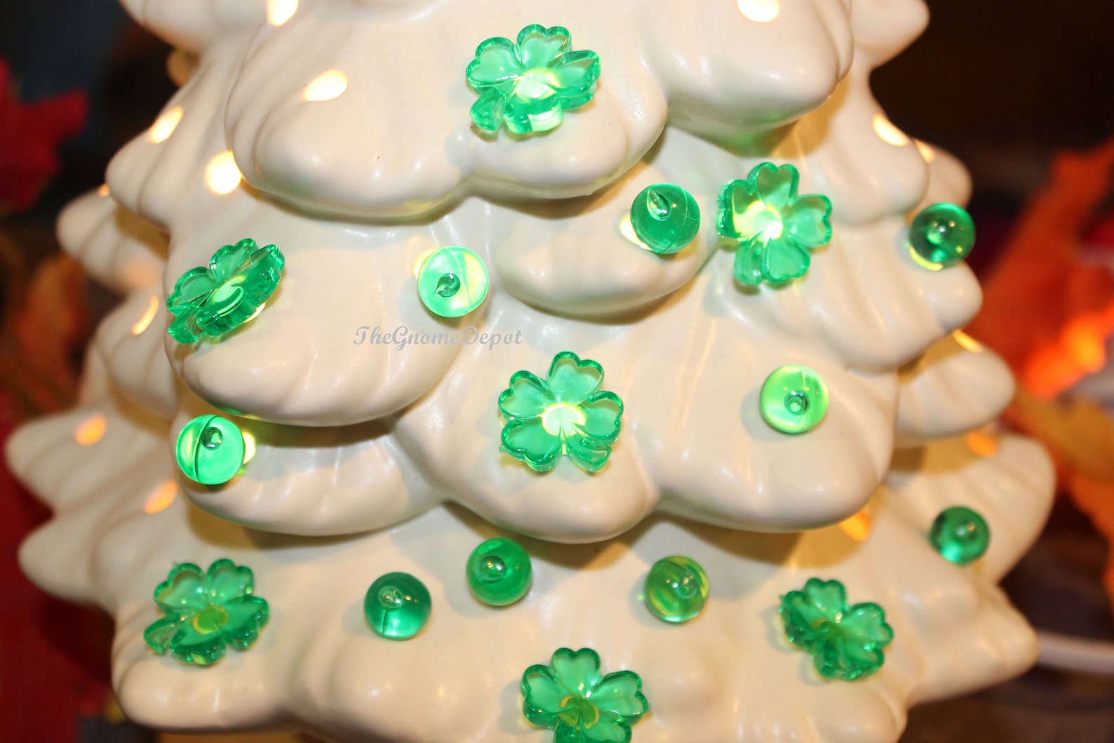 Ceramic Tree Bulbs Green Shamrock or Round Balls Replacement Bulb for ...