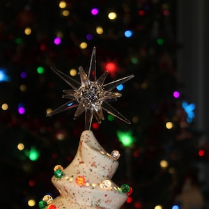 Ceramic Christmas Tree Topper Sputnik Acrylic Star Ceramic Tree ...