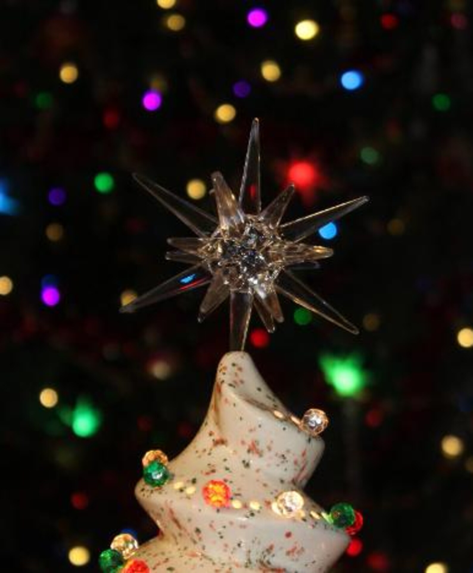 Large Moravian Sputnik Star Topper for Ceramic Christmas Tree Lights ...