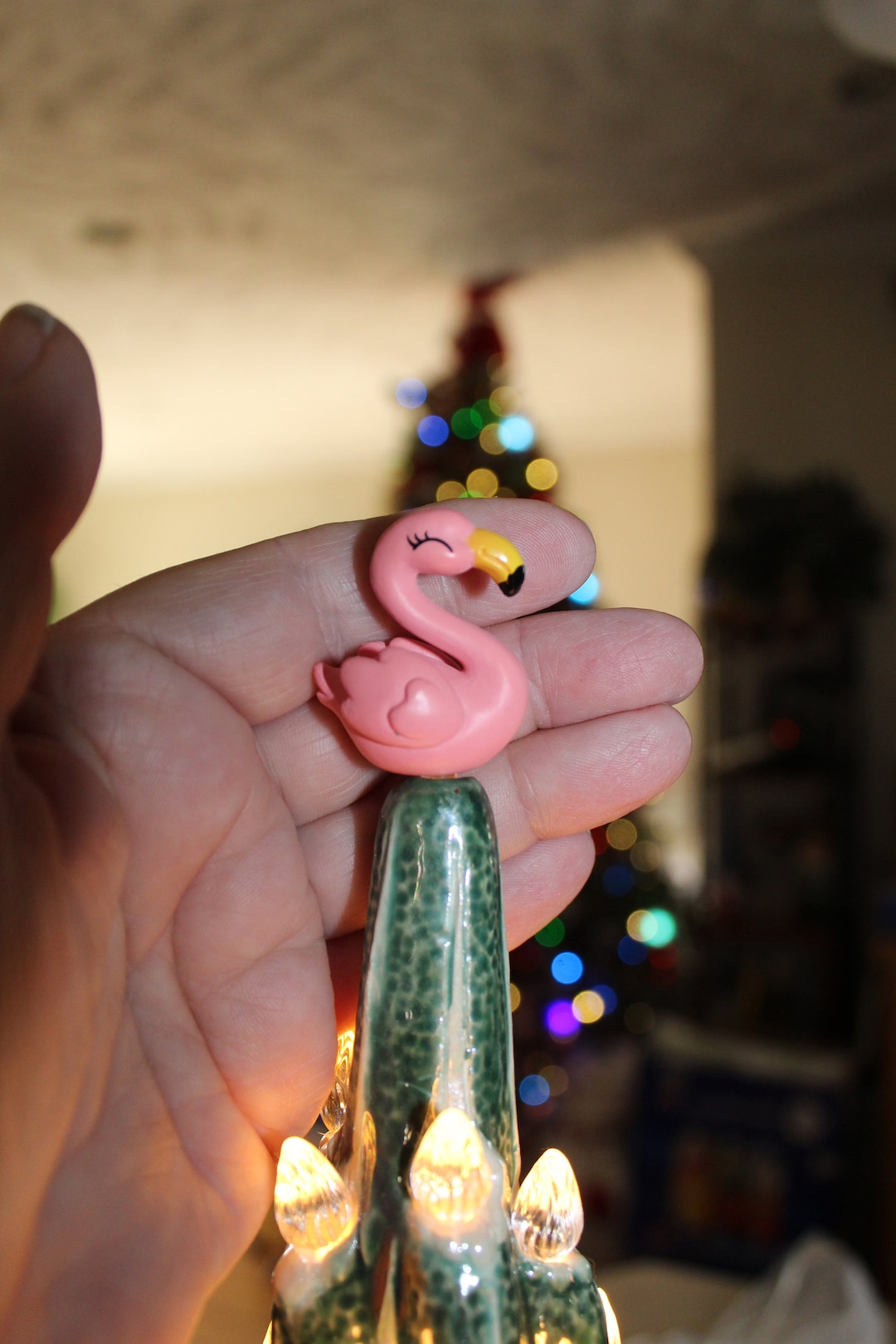 Ceramic Tree Bulbs Flamingo Topper - Etsy