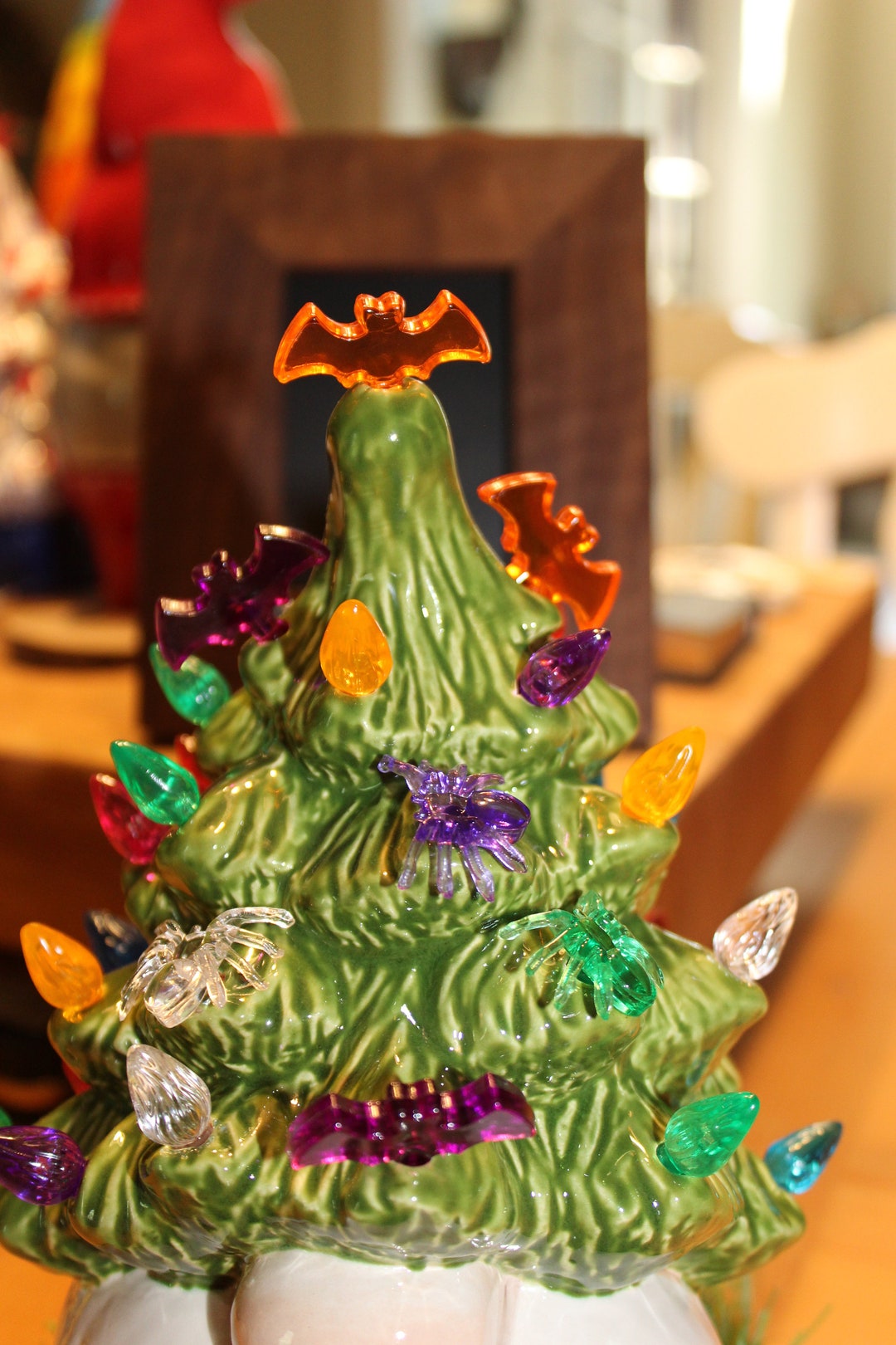 Ceramic Tree Bulbs - Small Bat Topper -orange - Etsy