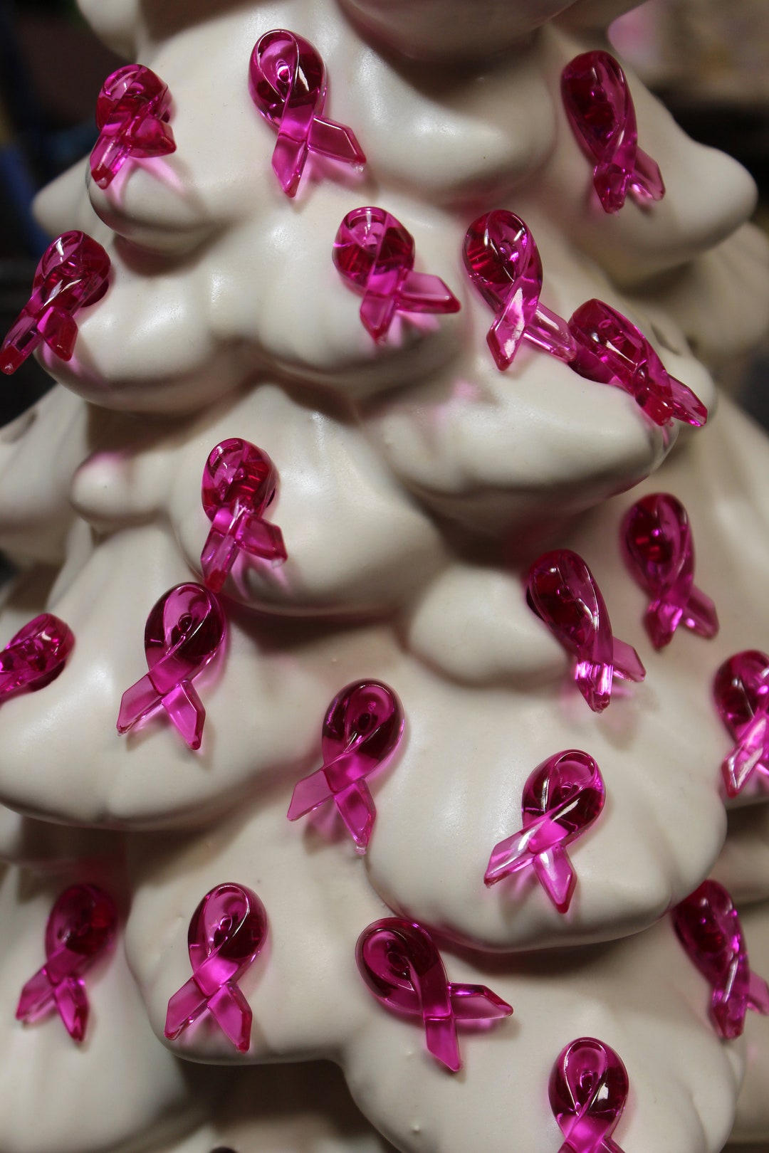 Ceramic Tree Bulbs Replacement Bulbs - Easter Spring Pink Ribbon Breast ...